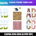 Split Half Letters Alphabet Font Blank Transparent Canva Frame Template ...