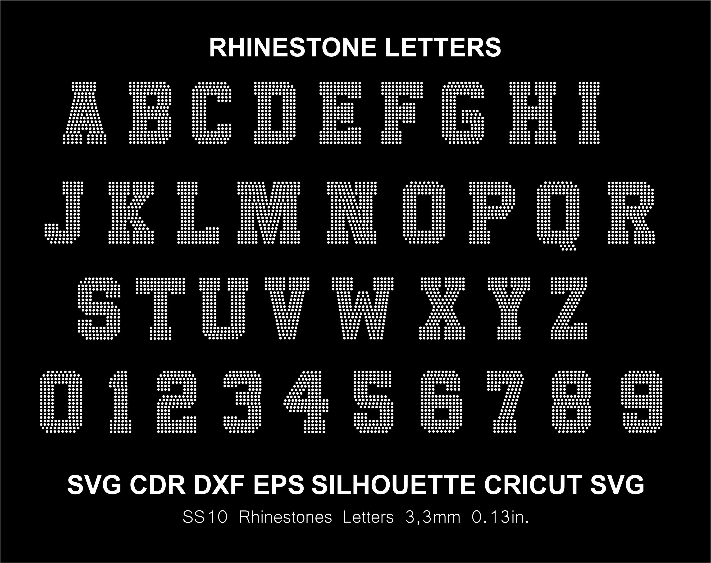 Rhinestone Font Letters Cheer College Sports 2 Color Alphabet - Etsy