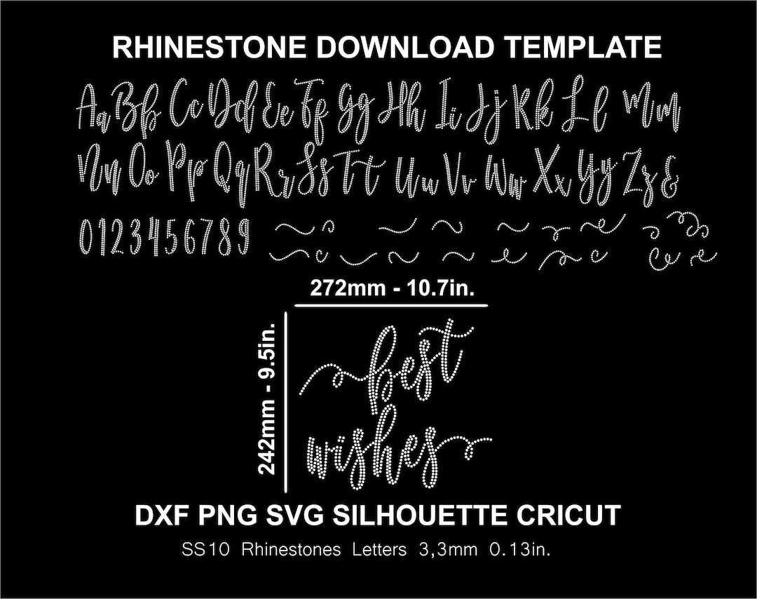 Rhinestone Font Letters Alphabet Cursive Handwrite Swash Wedding Font ...