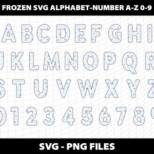 Frozen Svg Alphabet Elsa Anna Olaf Frozen Alphabet Number Font Letters ...