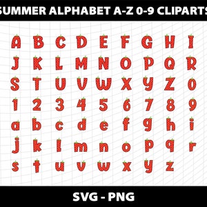 Summer Doodle Letters Alphabet Cliparts Beach Icecream Watermelon ...