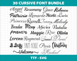 Cursive Font Ttf Svg Wedding Font Samantha Cursive Font for Cricut ...