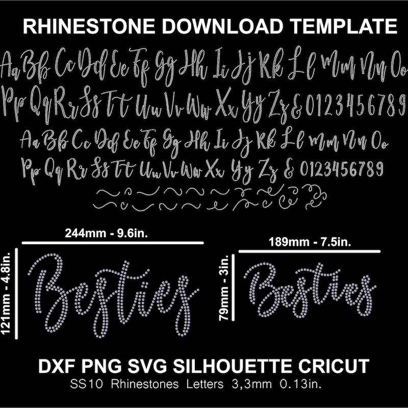 Rhinestone Cut Letters - Etsy