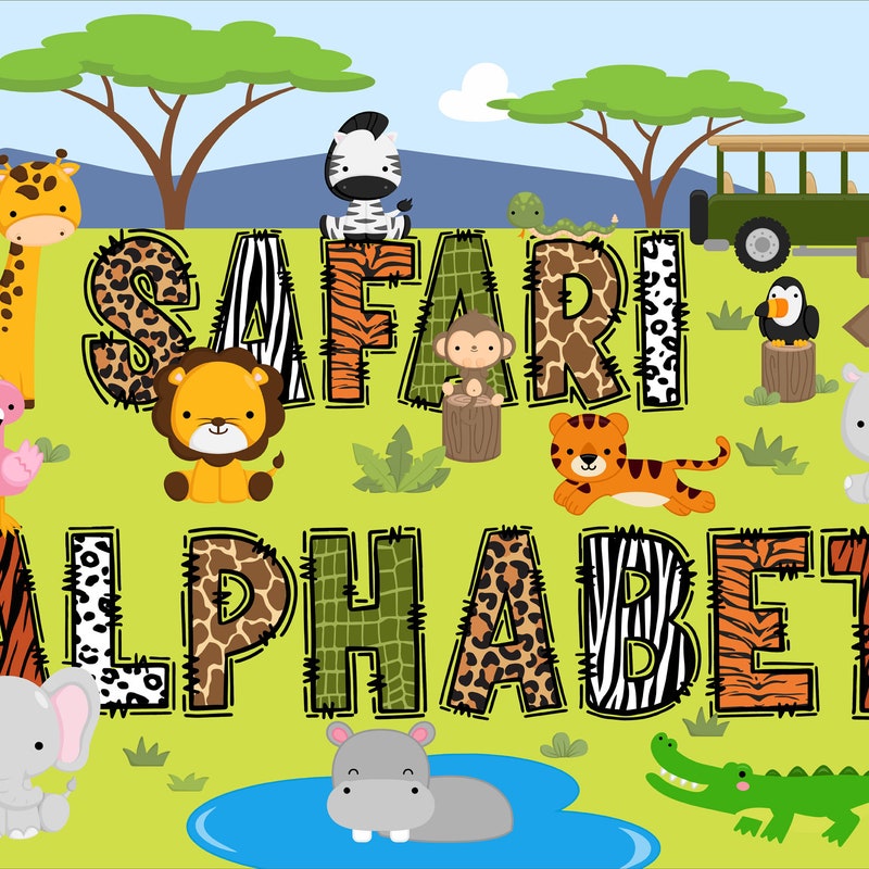 Animal Print Letters Pdf - Etsy