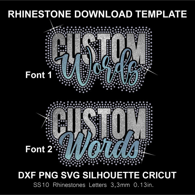 Rhinestone and Puff Svg - Etsy