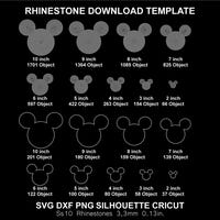 Rhinestone Minnie Rhinestone 3color Template Mause Rhinestone SS06 SS10 ...
