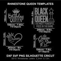Queen Scatter Rhinestone Template SS10 Size Scatter Queen Design ...