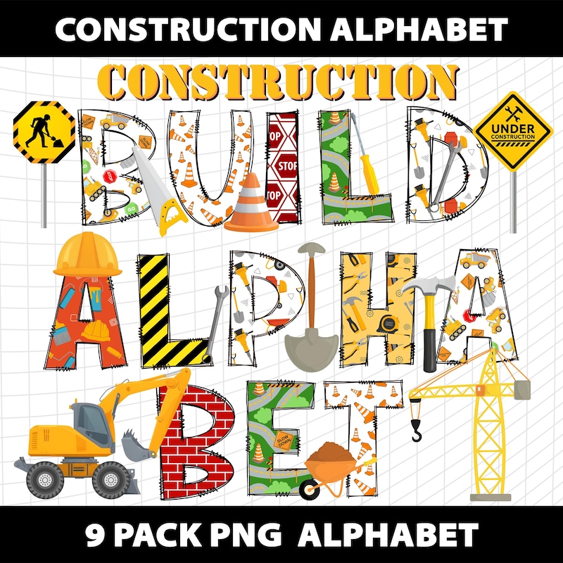 Alphabet Construction Shirt - Etsy