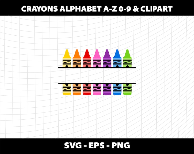 Crayones Doodle Letras Alfabeto Svg Cliparts Regreso a la Escuela ...