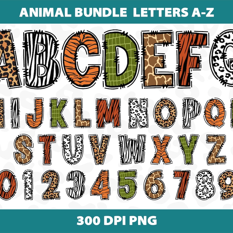 Animal Print Letters - Etsy