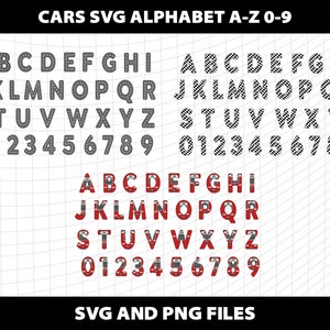 Cars Letters Alphabet Font Clipart Svg Png Bundle Birthday Party ...