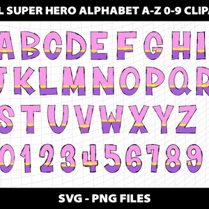 Girl Super Hero Svg Alphabet Doodle Letters Cliparts Super Girl Font ...