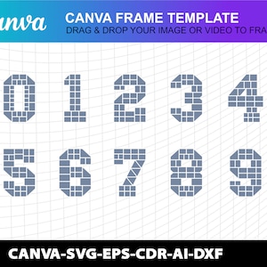 Number Photo Collage Canva Frame Template Poster Design Photo Fill ...