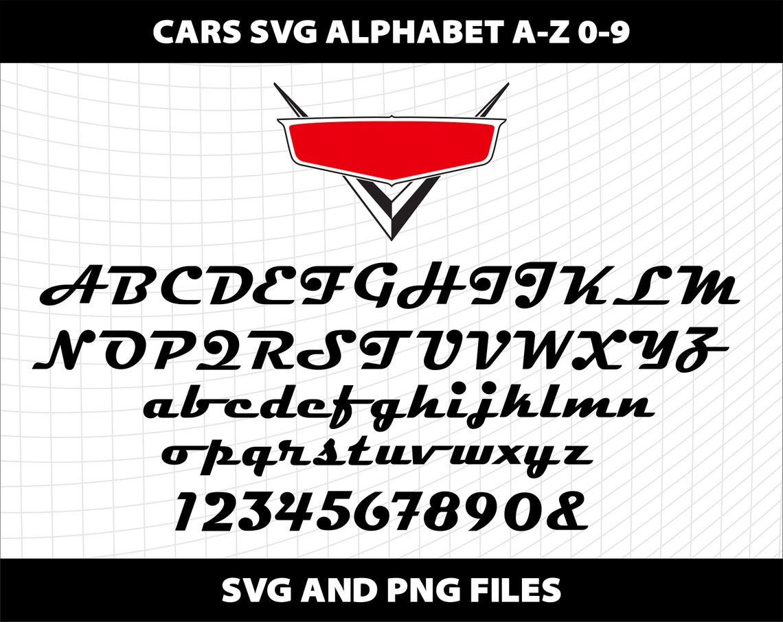 Cars Letters Alphabet Font Clipart Svg Png Bundle Birthday Party ...