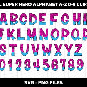 Girl Super Hero Svg Alphabet Doodle Letters Cliparts Super Girl Font ...