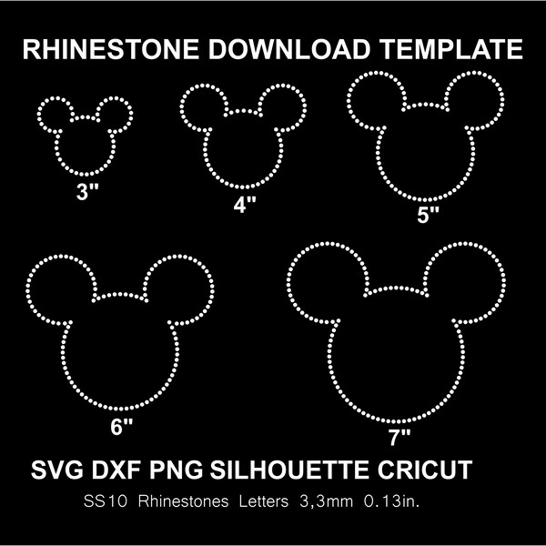 Rhinestone Mickey - Etsy