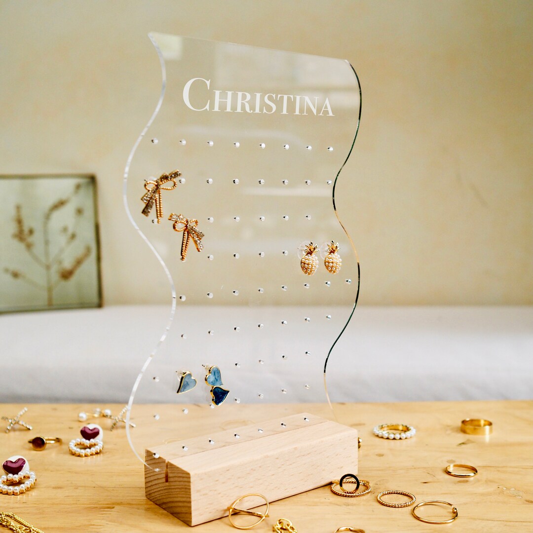 Personalized Jewelry Display, Jewelry Stand, Girls Room Decor, Earring ...