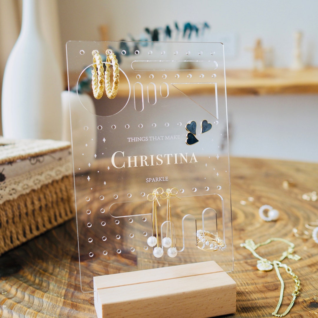 Personalized Jewelry Display, Jewelry Stand, Girls Room Decor, Earring ...