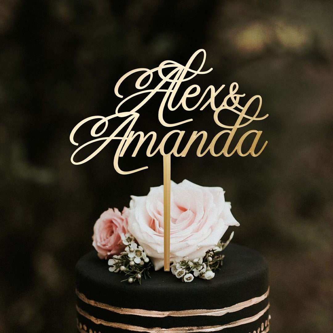 Personalized Cake Topper | Couples Names Cake Topper | Any Name ...