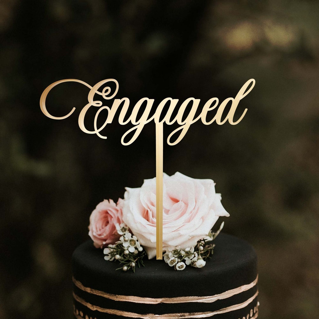 Personalized Engagement Cake Topper | Engagement Cake Topper | Cake ...