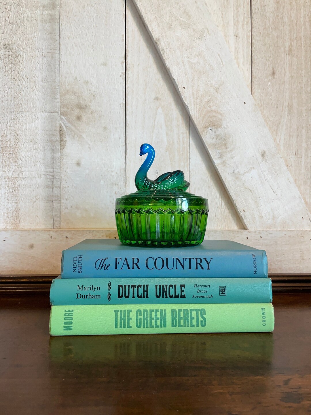 VINTAGE Blue and Green Book Bundle AS PICTURED, Real Books for ...