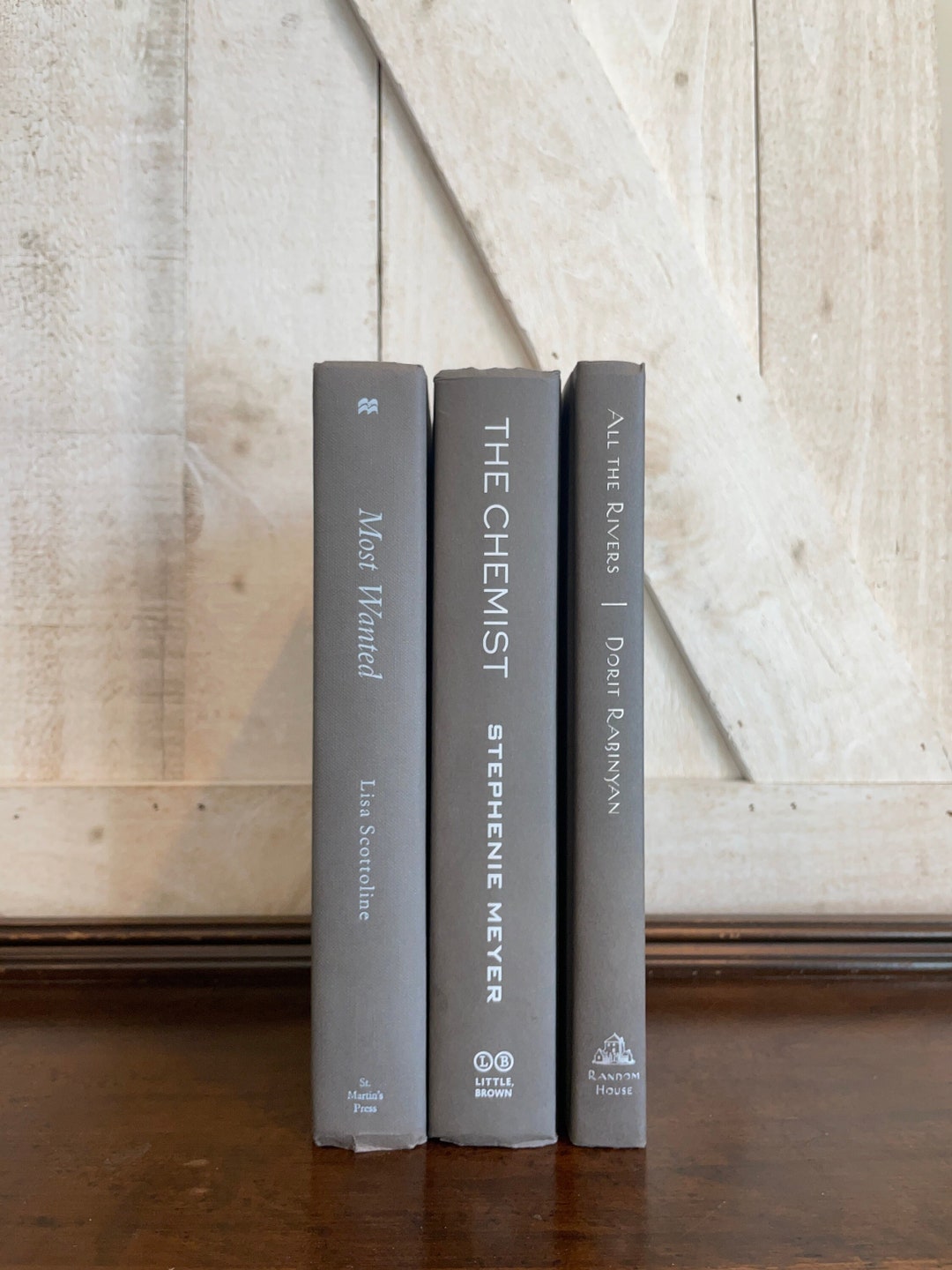 Gray and White Book Bundle AS PICTURED, Real Books for Decorating - Etsy