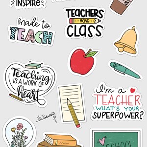 Teacher DIGITAL STICKERS, Digital Planner, Precropped Goodnotes File ...
