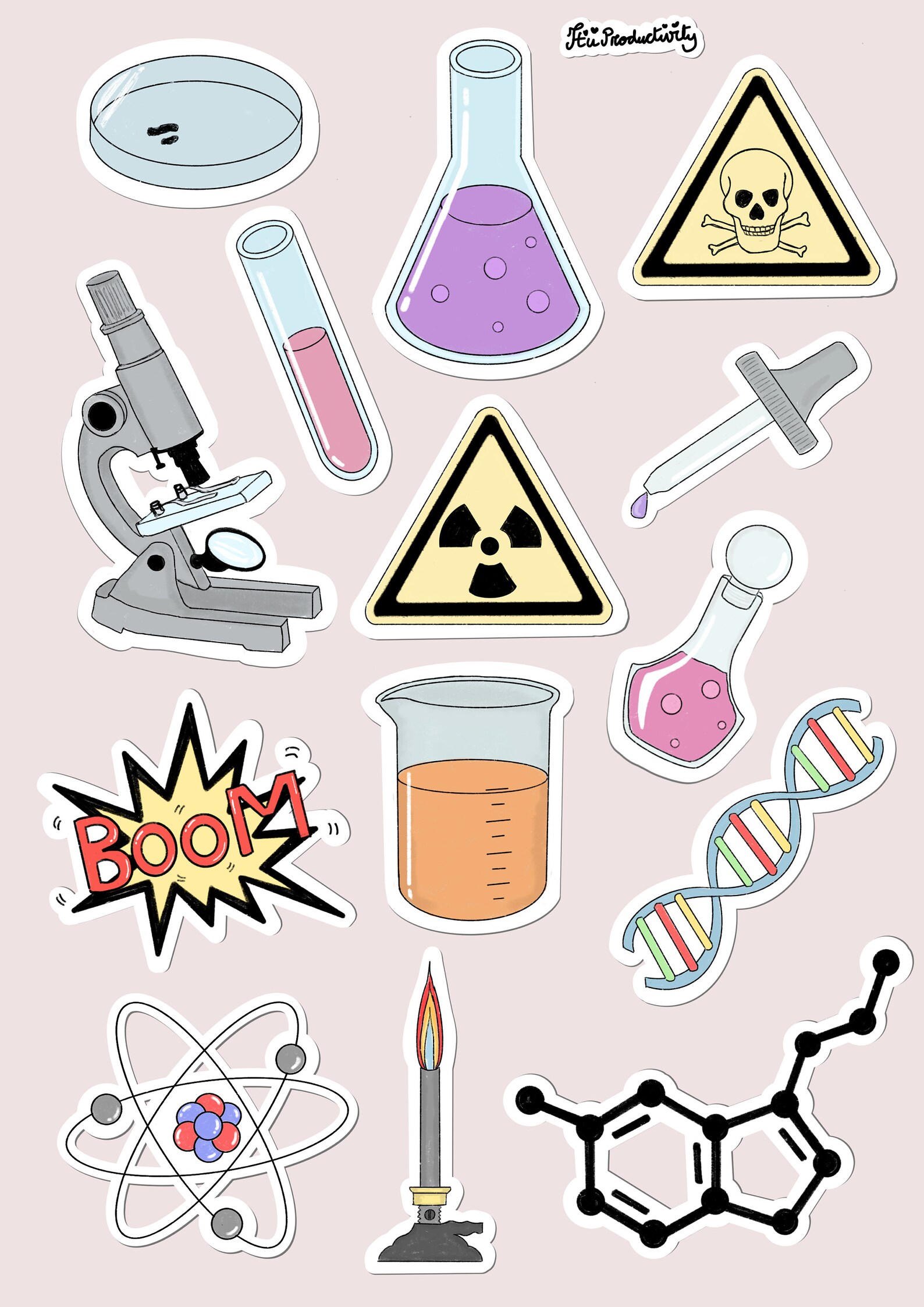 Chemistry DIGITAL STICKERS for digital planner & printing | Etsy