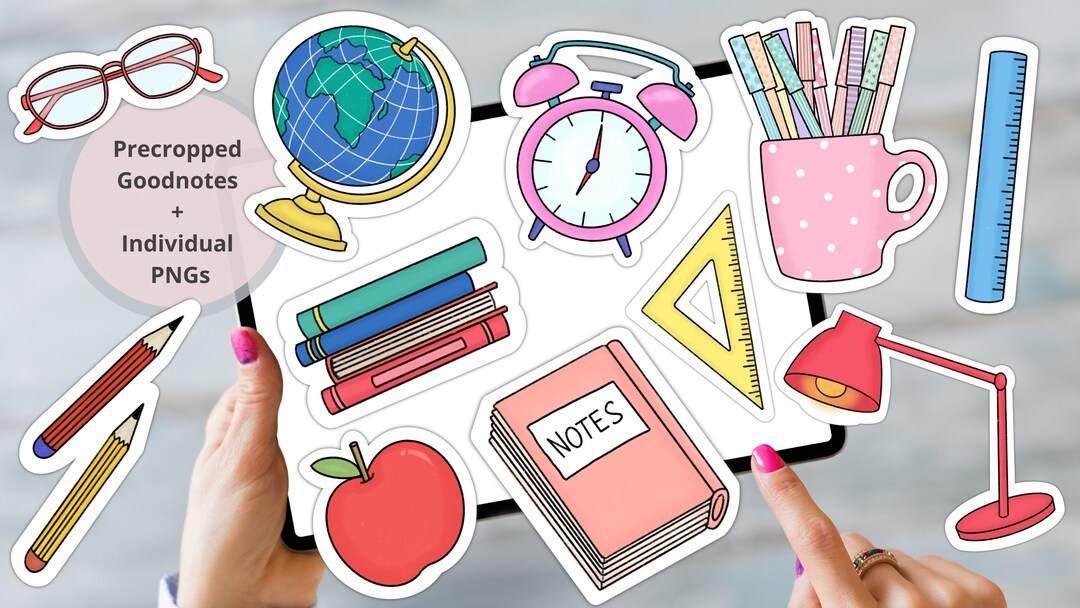 Back to School Teacher Student DIGITAL STICKERS, Digital Planner ...