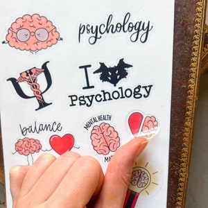 Psychology Printed STICKERS Set, Psychology Student Stickers, Bullet ...