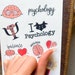 Psychology Printed STICKERS Set Psychology Student Stickers - Etsy
