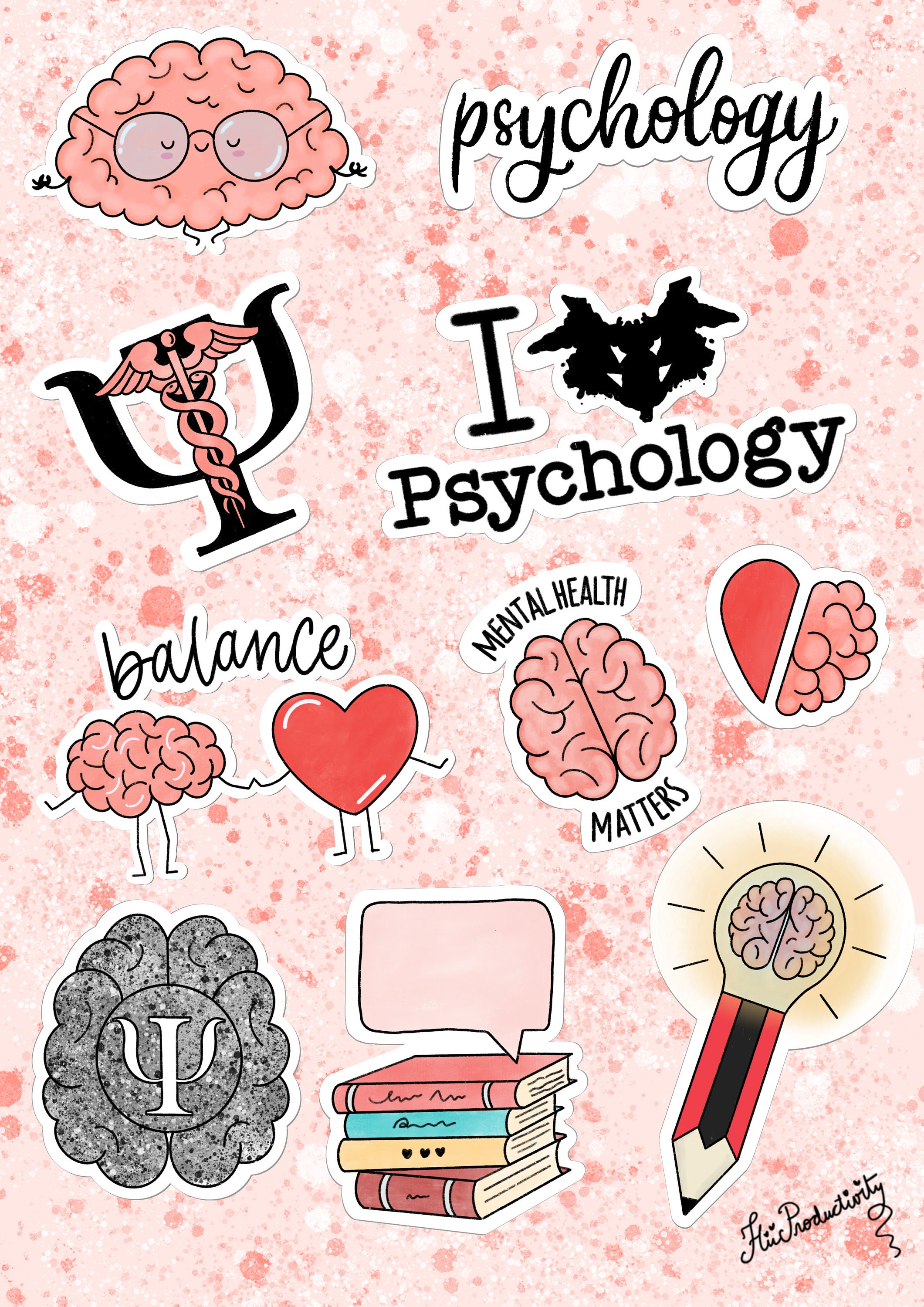 Psychology DIGITAL STICKERS for Digital Planner Pre-cropped - Etsy