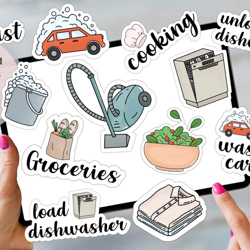 Home Tasks DIGITAL STICKERS for Digital Planner Precropped - Etsy