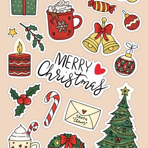 Christmas STICKERS for Digital Planner, Precropped Goodnotes, PNG Files ...