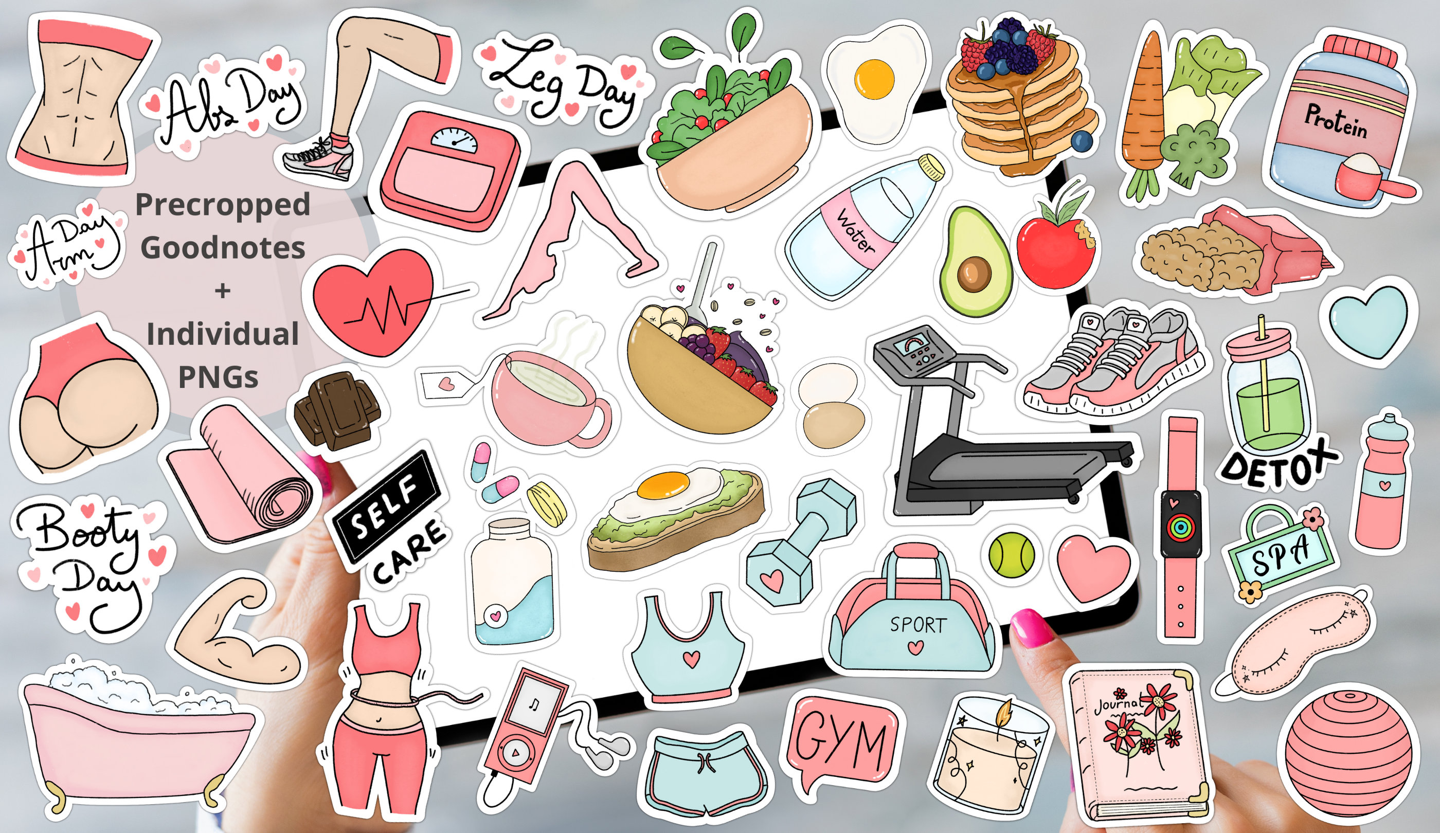 Healthy Lifestyle DIGITAL STICKERS for Digital Planner - Etsy
