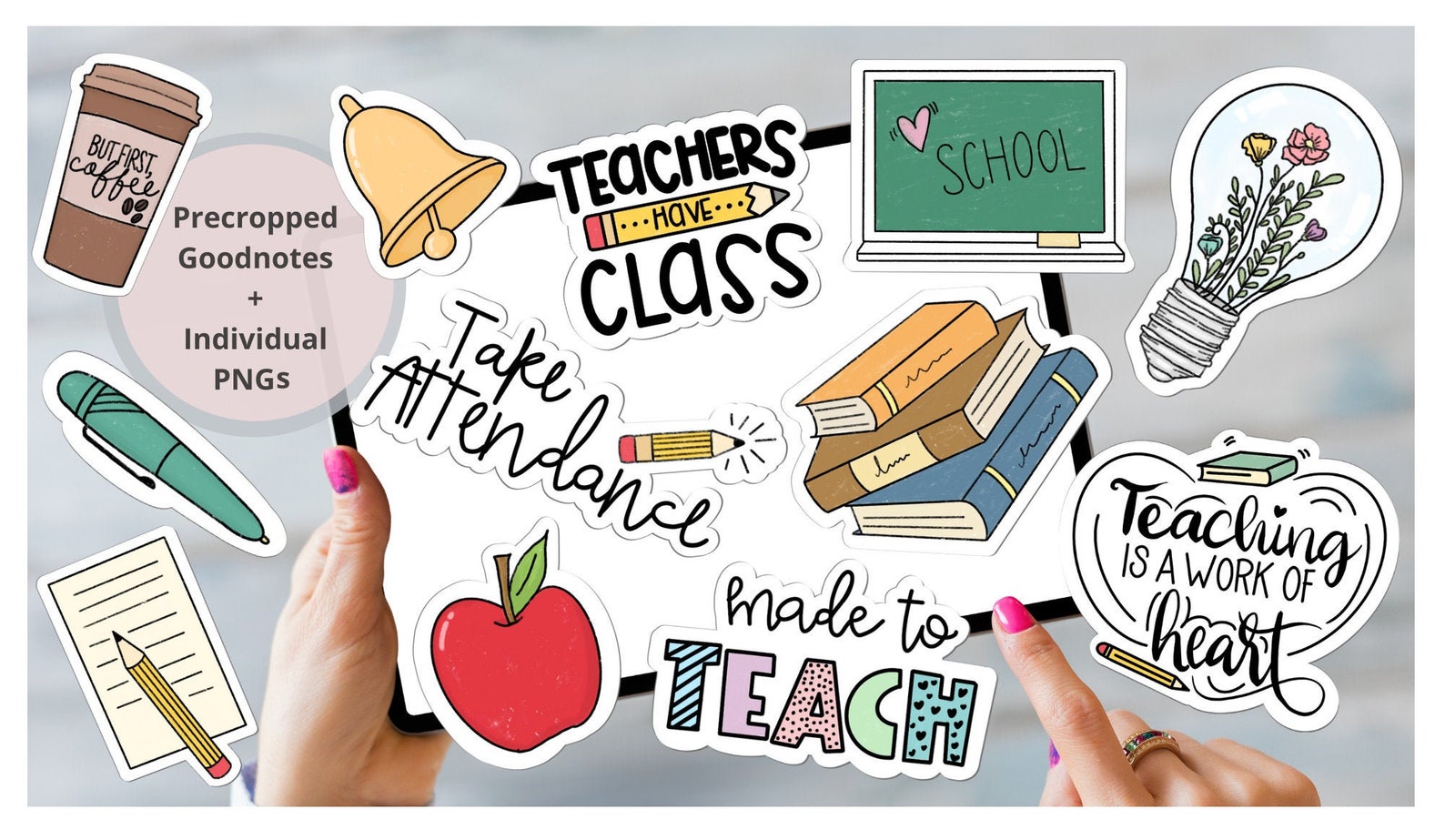 Teacher DIGITAL STICKERS Digital Planner and Printing - Etsy
