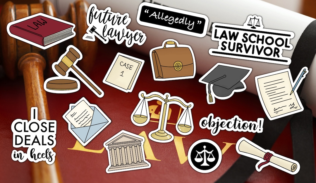 Lawyer Printed STICKERS Set, Law Judge Stickers Sheet, Bullet Journal ...