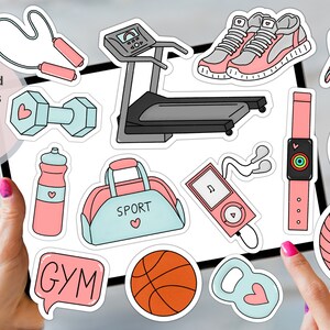 Healthy Lifestyle DIGITAL STICKERS for Digital Planner, Precropped ...