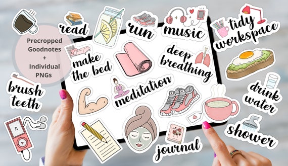 Morning Routine DIGITAL STICKERS for Digital Planner - Etsy