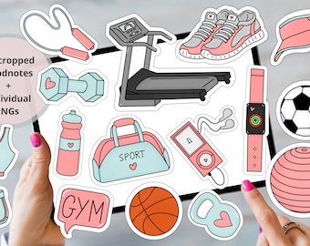 Workout DIGITAL STICKERS for Digital Planner and Printing | Etsy