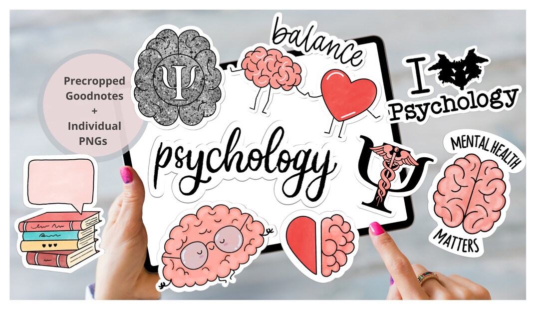 Psychology DIGITAL STICKERS for Digital Planner, Pre-cropped Goodnotes ...