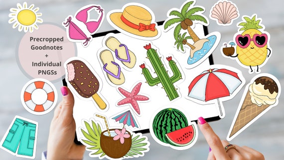 Summer DIGITAL STICKERS for Digital Planner & Printing | Etsy