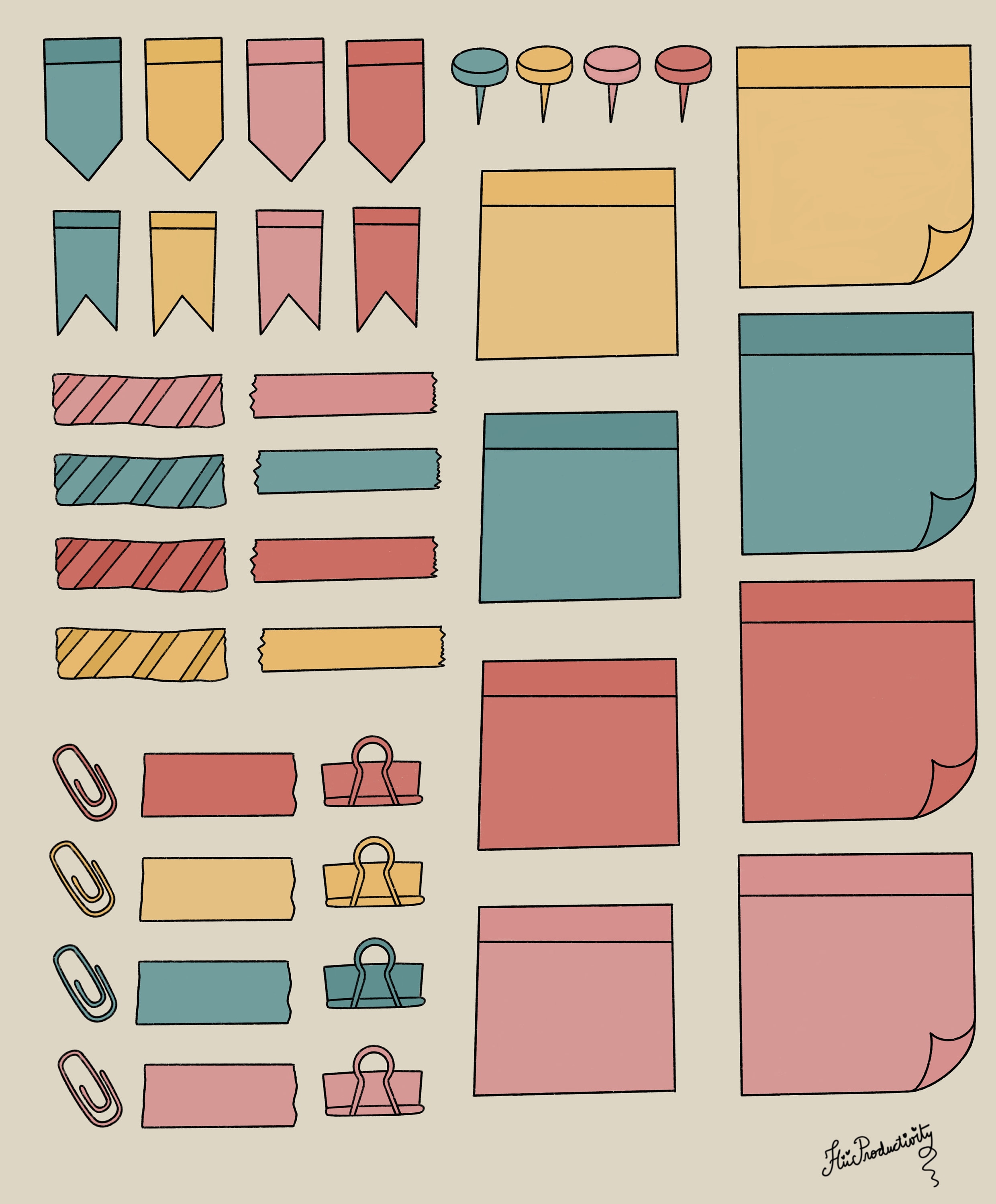 DIGITAL STICKERS for Digital Planner / Precropped Goodnotes - Etsy