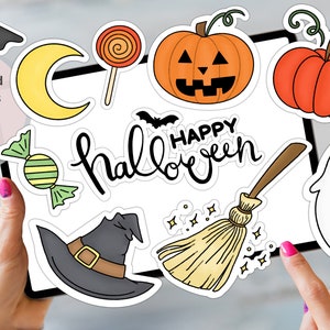 Halloween STICKERS for Digital Planner, Pre-cropped Goodnotes, PNG ...