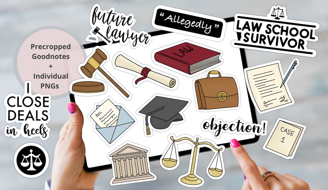 Lawyer DIGITAL STICKERS for Digital Planner, Precropped Goodnotes, PNG ...