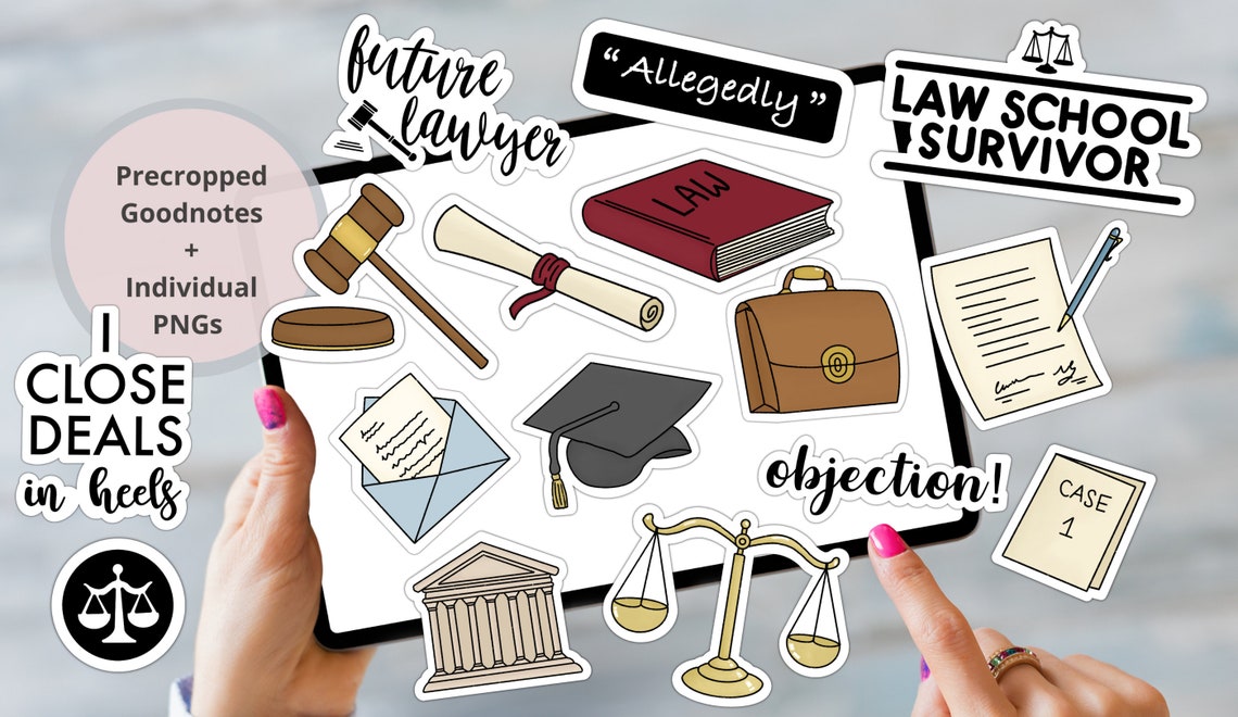 Lawyer DIGITAL STICKERS for Digital Planner Precropped - Etsy