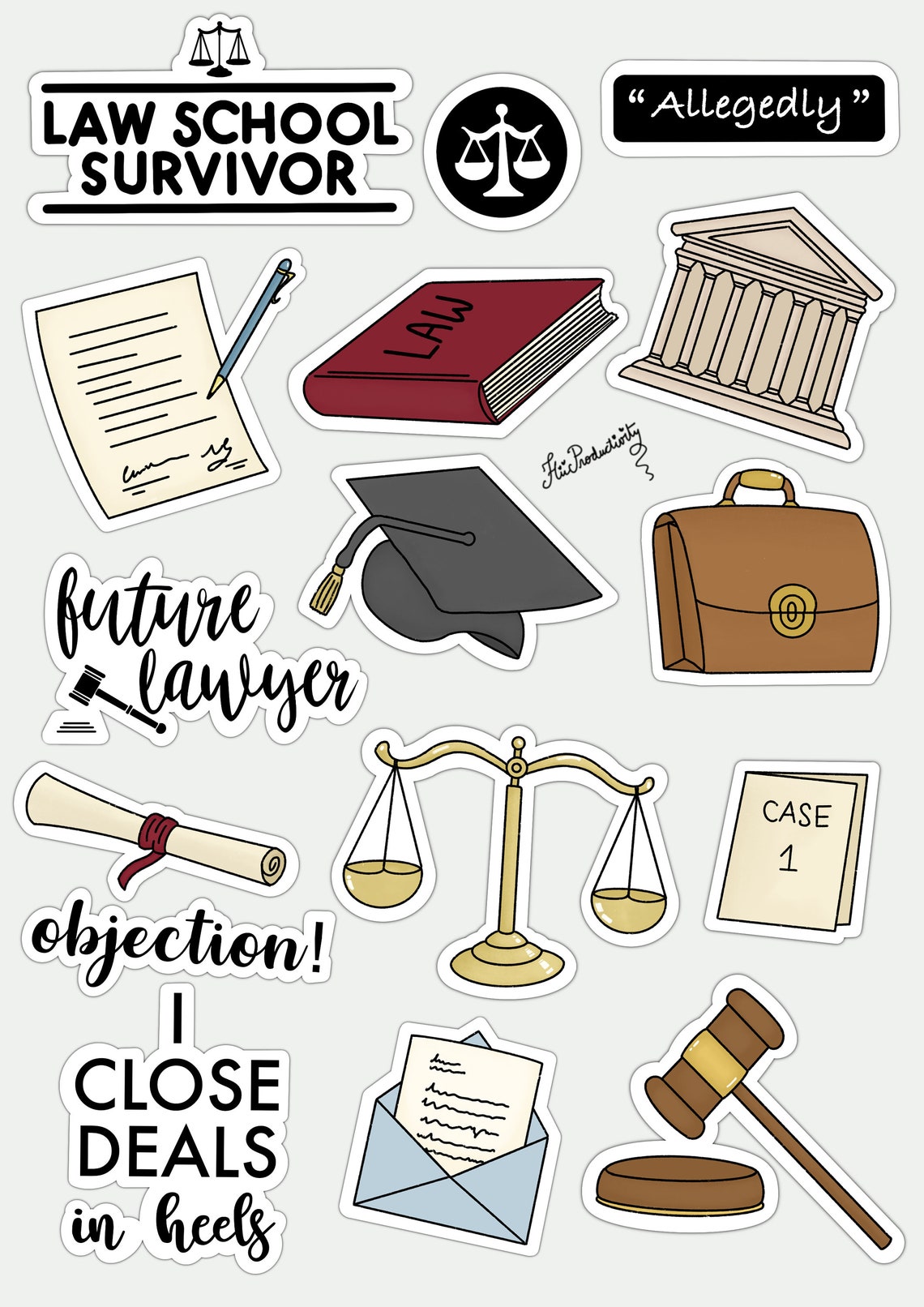 Lawyer DIGITAL STICKERS for Digital Planner and Printing - Etsy