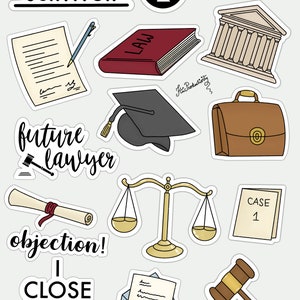 Lawyer DIGITAL STICKERS for Digital Planner and Printing, Precropped ...