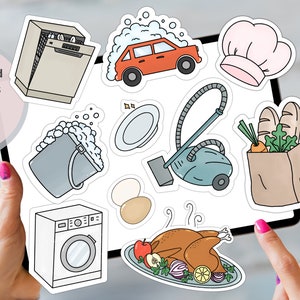 Home Tasks DIGITAL STICKERS for Digital Planner, Precropped Goodnotes ...