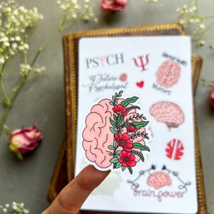 Psychology Printed STICKERS Set, Psychology Student Stickers, Bullet ...